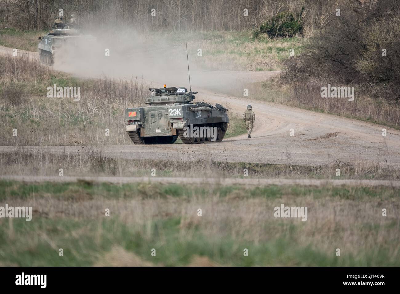 British army Warrior FV510 light infantry fighting vehicle tank in ...