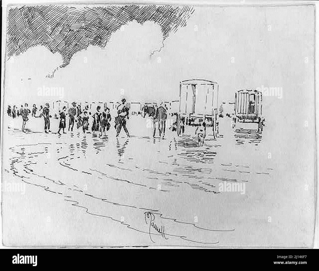 London England vintage art Stock Photo - Alamy