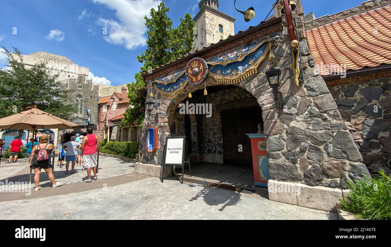 Orlando, FL USA- August 3, 2020: The Frozen ride at the Norway ...