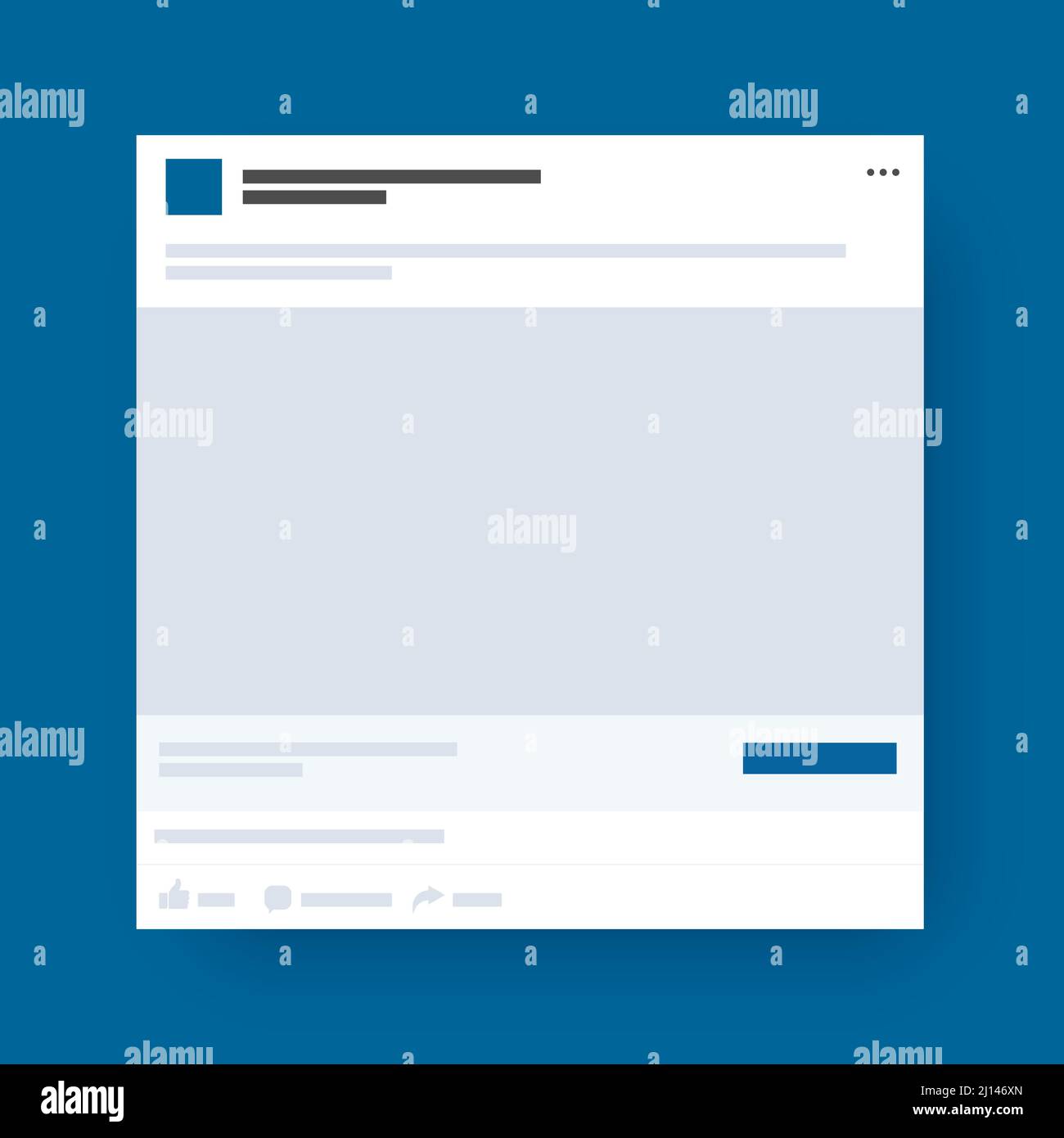 Social Media Template Mockup Simple Page Profile Stock Vector Image ...