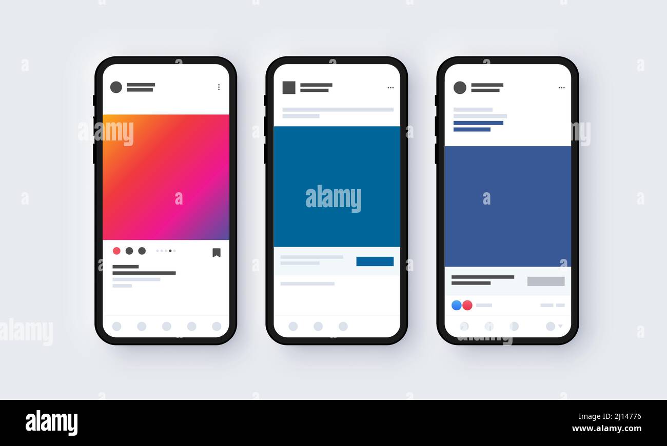 Social media carousel app Stock Vector Images - Alamy