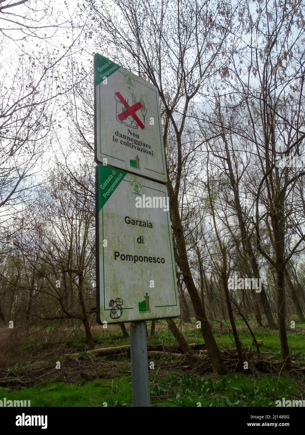La Garzaia natural reserve park at Pomponesco Mantua Italy Stock Photo ...