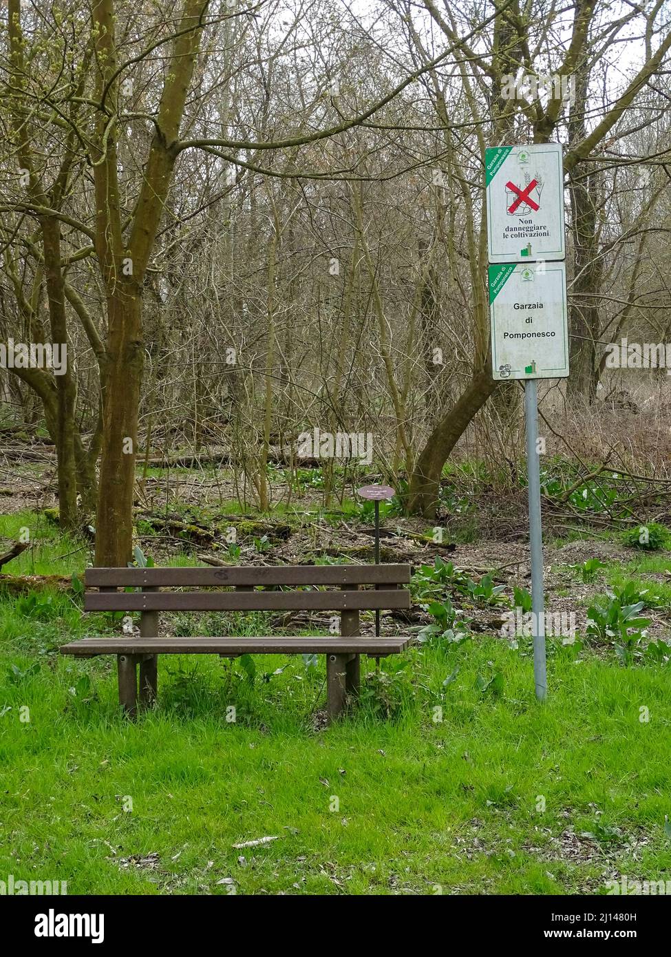La Garzaia natural reserve park at Pomponesco Mantua Italy Stock Photo ...