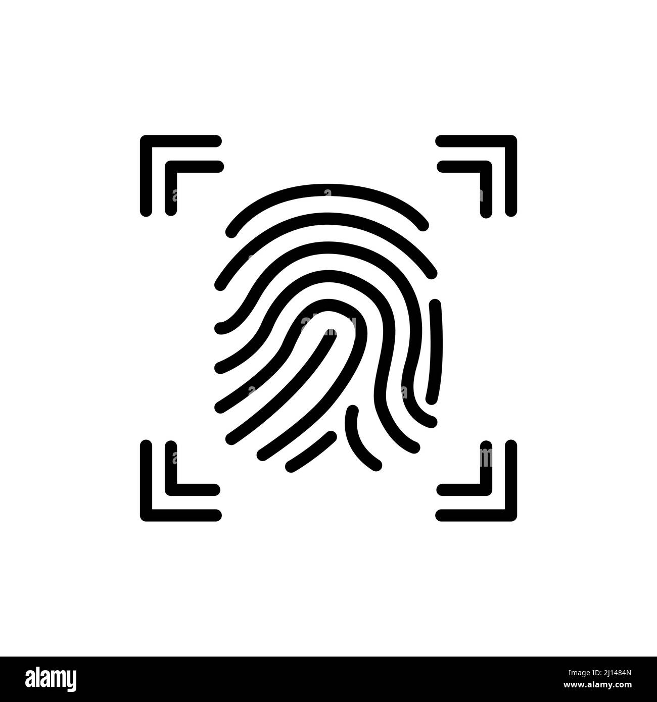 Fingerprint scan provides security access color line icon. ID and ... Fingerprint scan provides security access color line icon. ID and ...