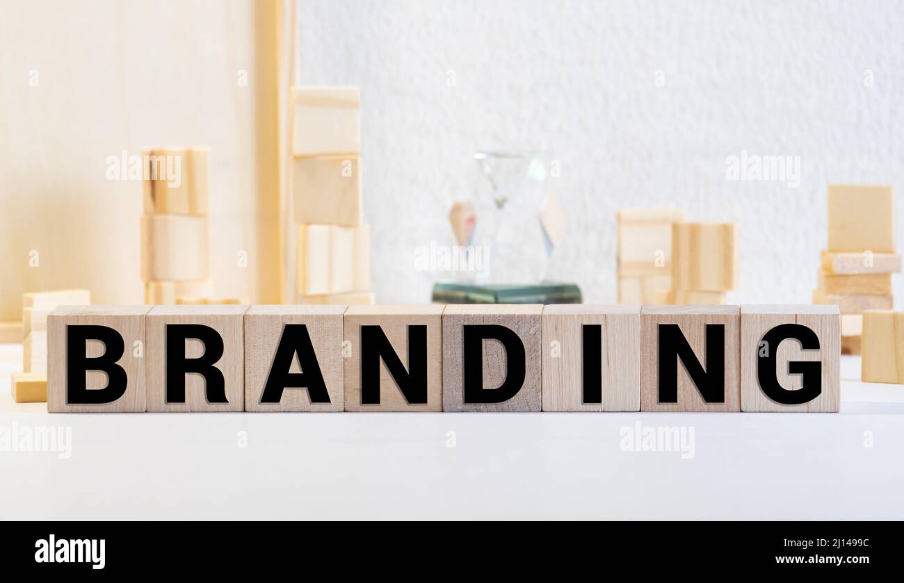 BRANDING word made with building blocks, concept Stock Photo - Alamy
