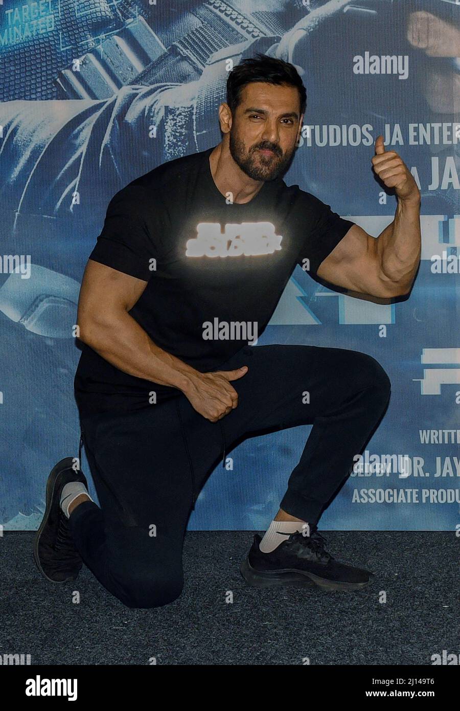 Bollywood actor John Abraham attends the trailer launch of the upcoming ...