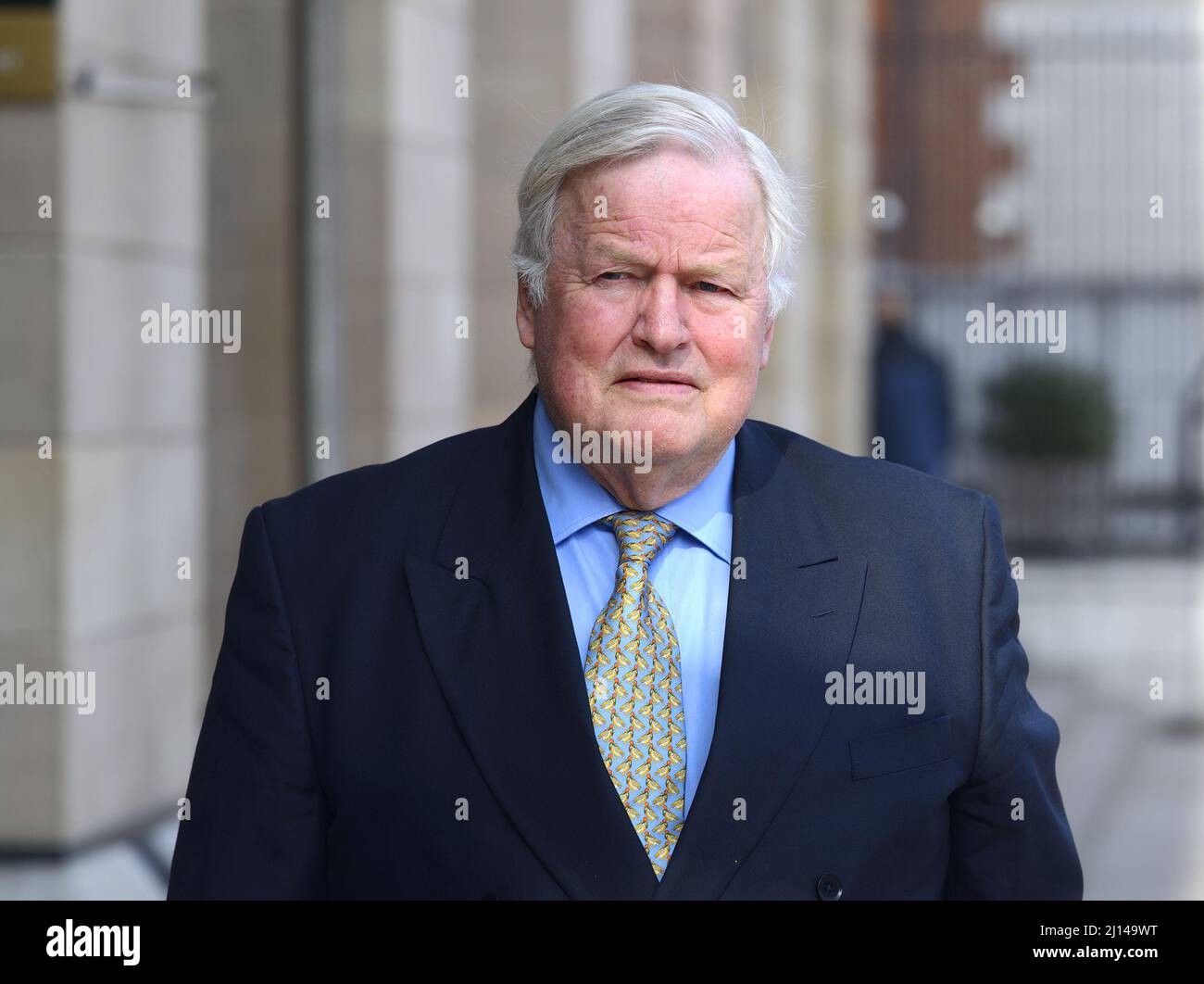 Colonel Bob Stewart DSO MP outside Portcullis House, Westminster ...
