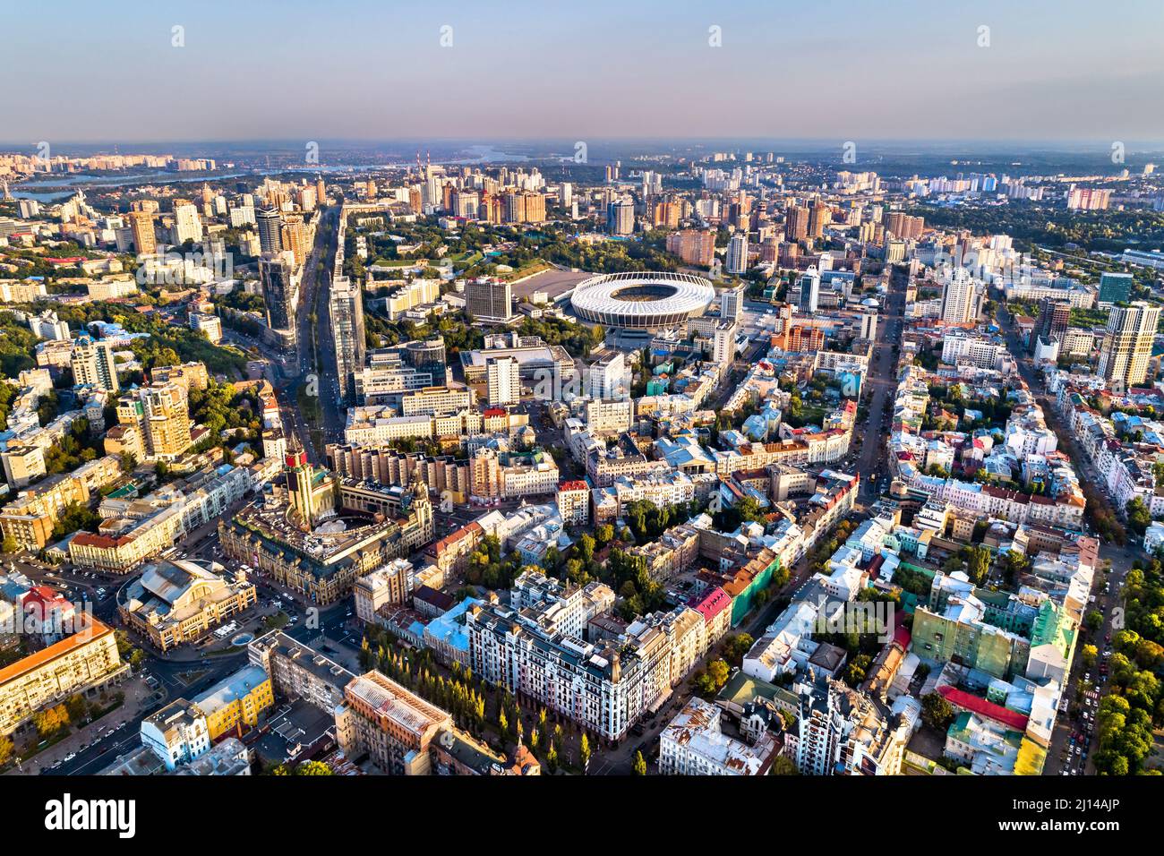 Aerial view of the old city of Kiev, Ukraine Stock Photo - Alamy
