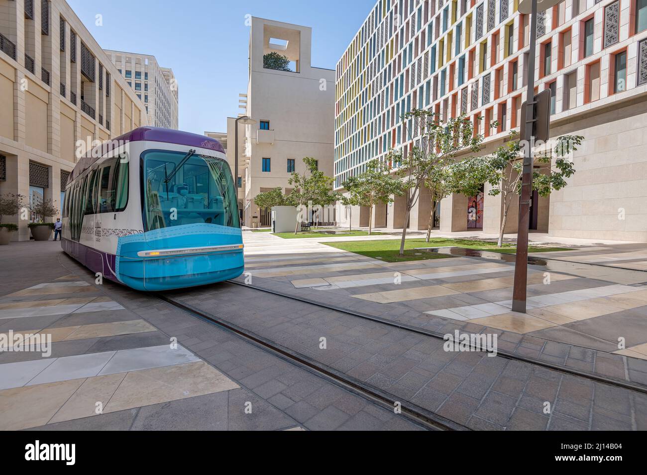 Building Architecture of Mushreib Downtown. Msheireb Newly develop and ...