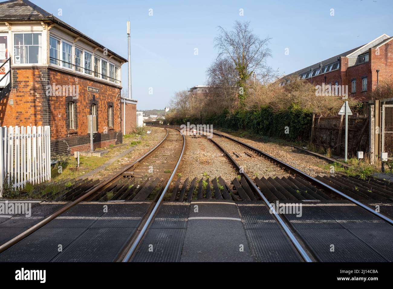 Truro train station cornwall England uk Stock Photo - Alamy