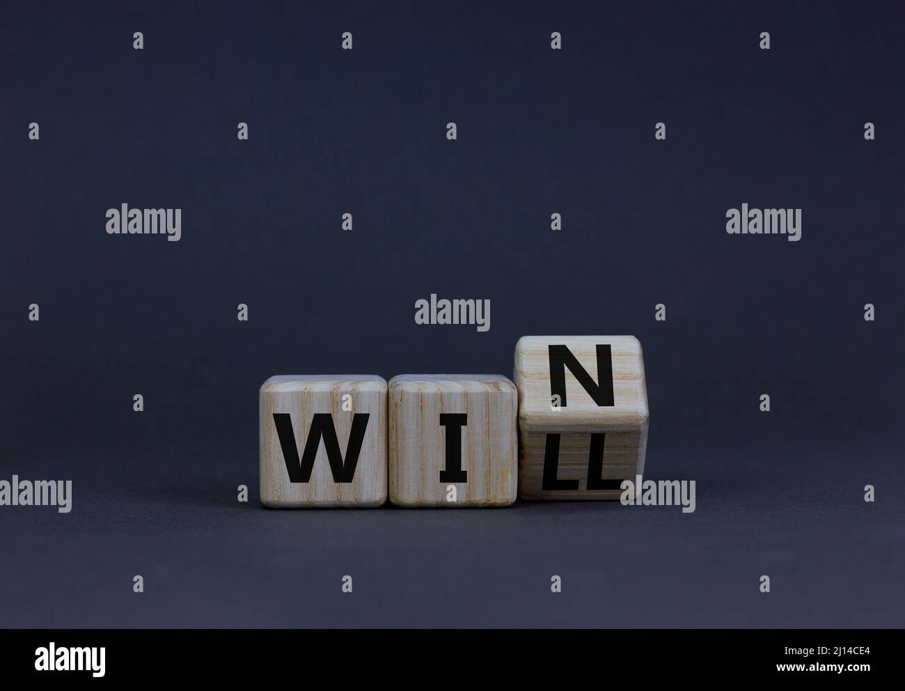 We will win symbol. Turned the wooden cubes and changed the concept ...