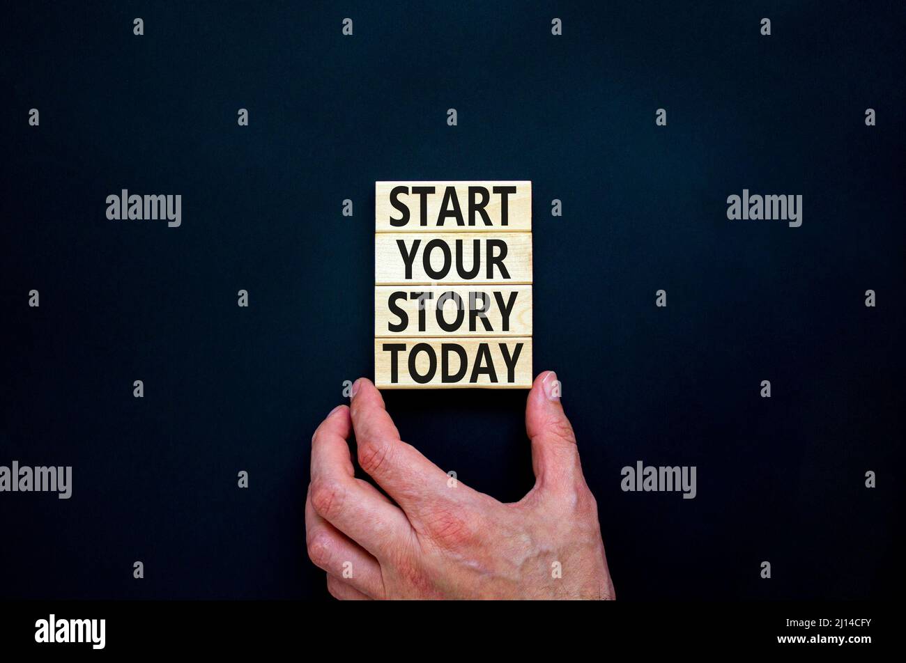 Start your story today symbol. Concept words Start your story today on ...