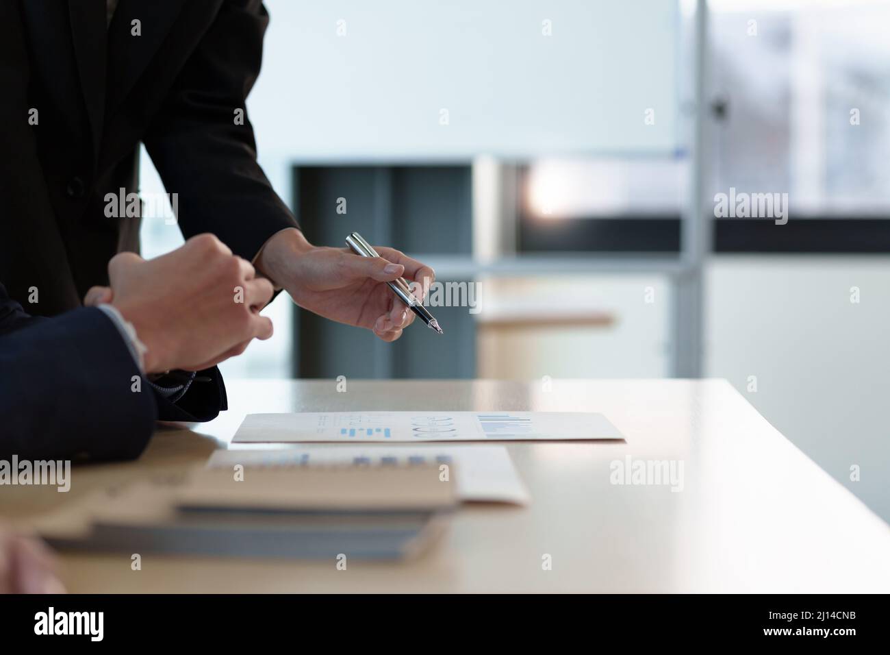 Business team discuss at meeting room. Financial accountant ...