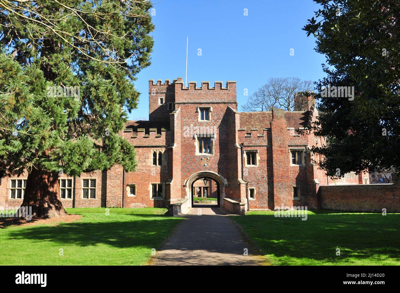 Buckden Towers in the village of Buckden, Cambridgeshire, England, UK ...