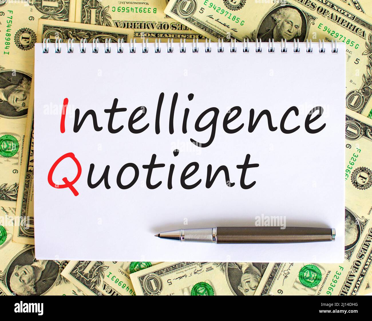 IQ intelligence quotient symbol. Concept words IQ intelligence quotient ...