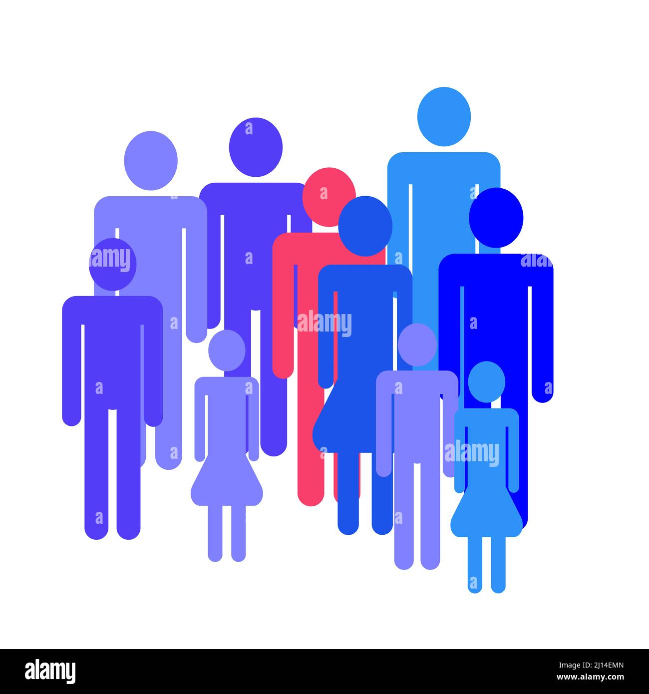 Outsider, conspicuous in the crowd Stock Photo - Alamy