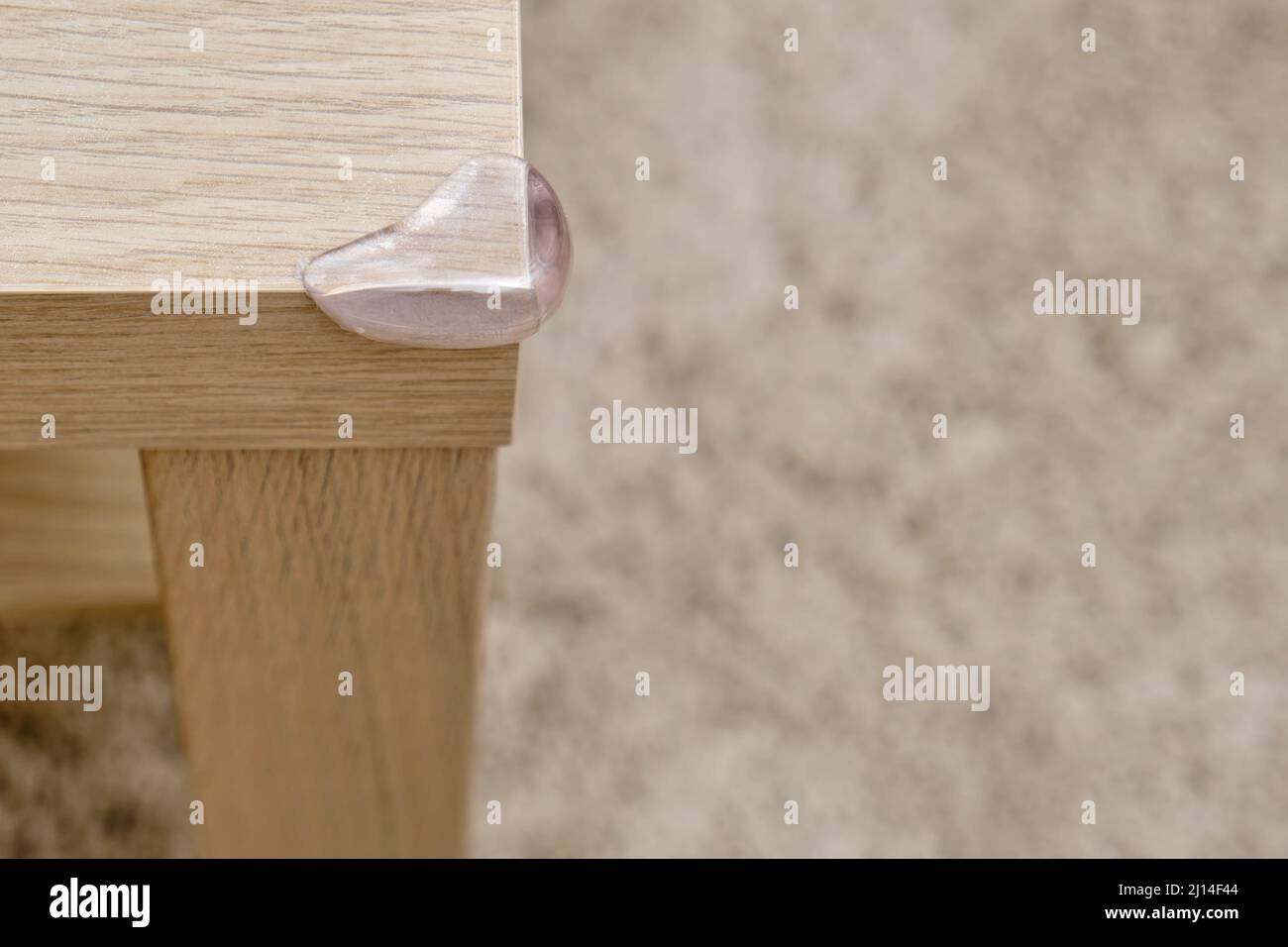 Danger for baby hit the corner of the table. Protect children from home ...