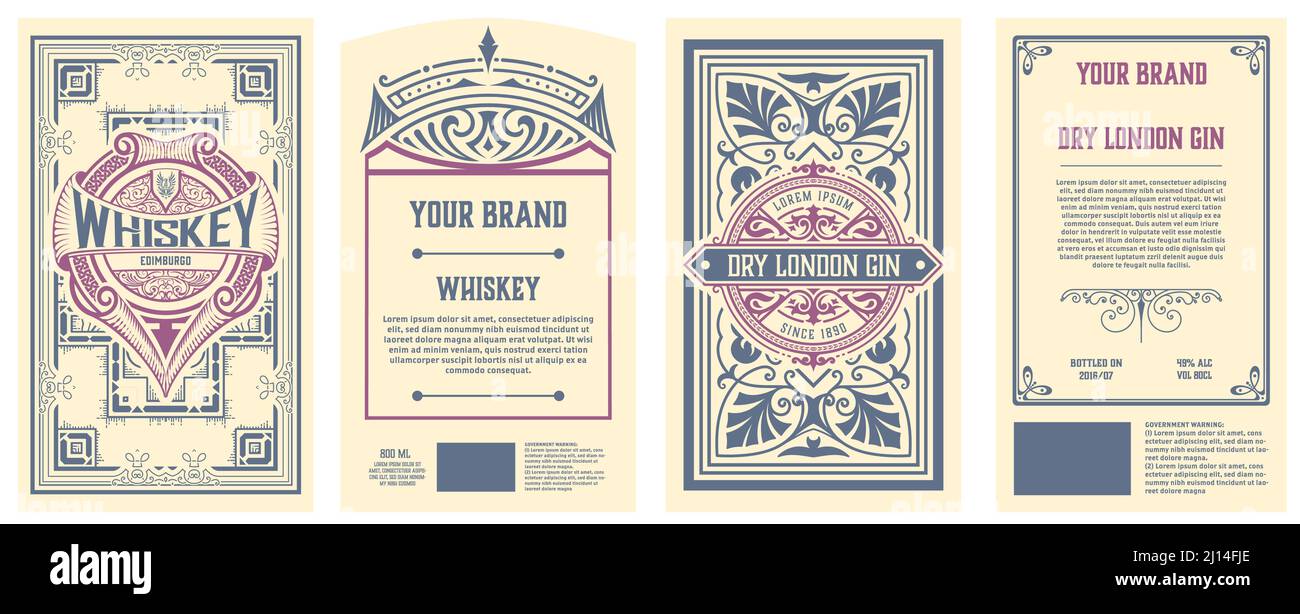 Set of 2 vintage labels for packing Stock Vector Image & Art - Alamy