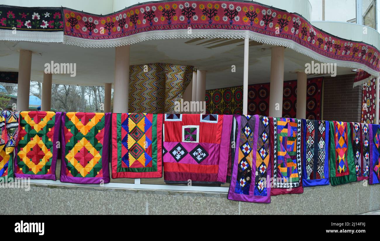 Festive decorations in the national Uzbek style on the celebration of ...