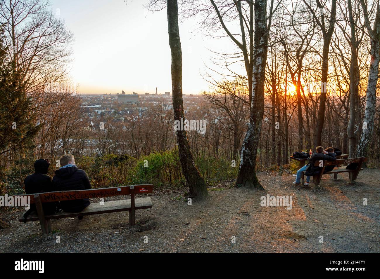 Viewpoint from the Grafenberg forest over Dusseldorf Stock Photo - Alamy