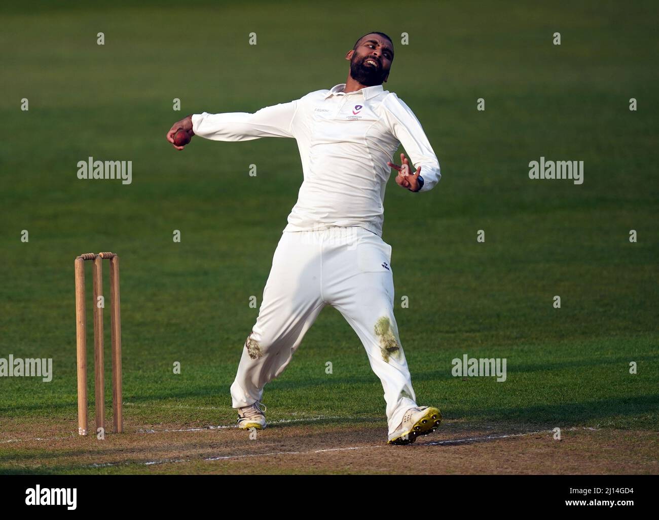 Loughborough MCC University's Mohammed Rizvi at Trent Bridge ...