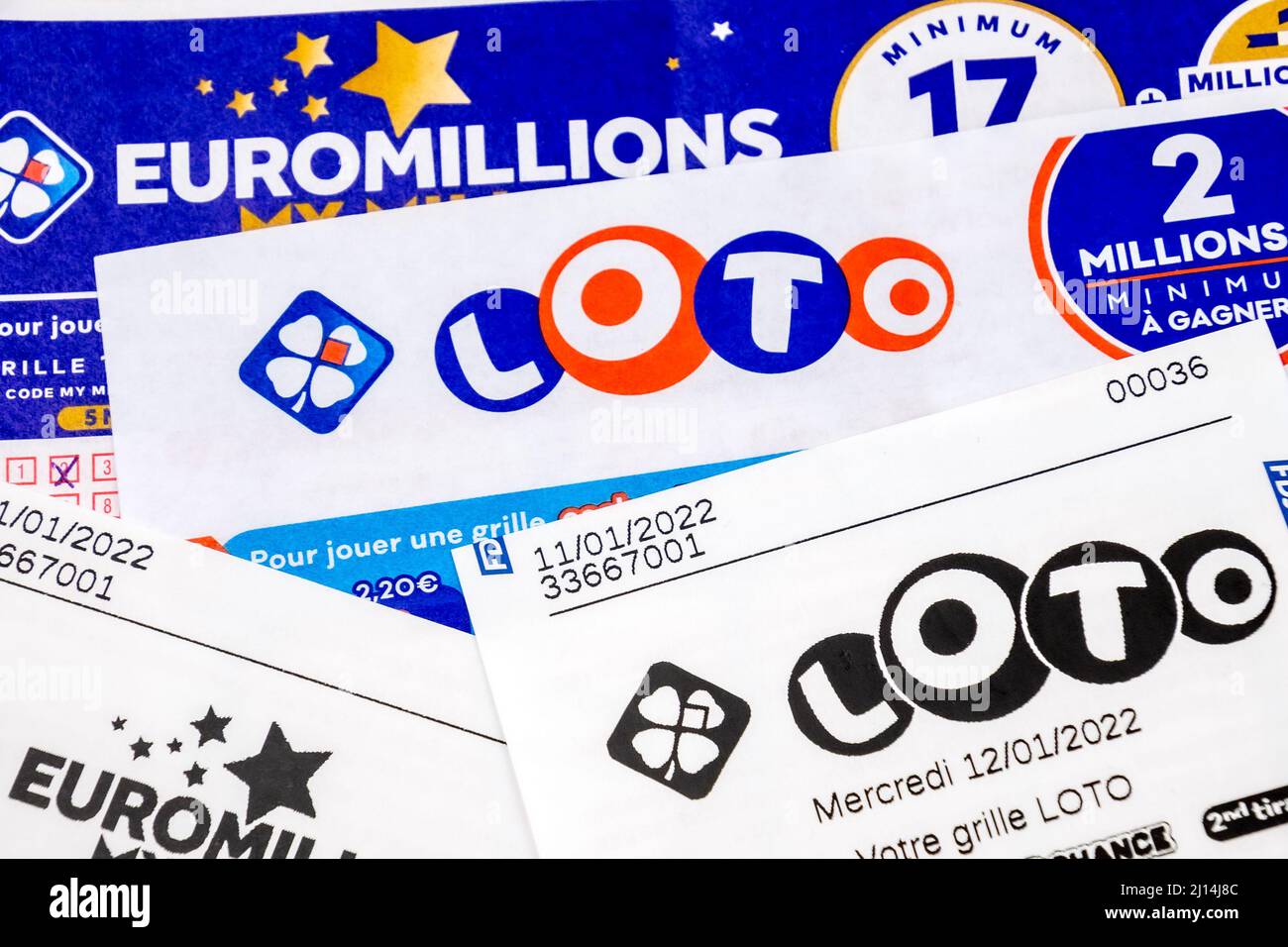 lotto grid and euromillions close up Stock Photo - Alamy