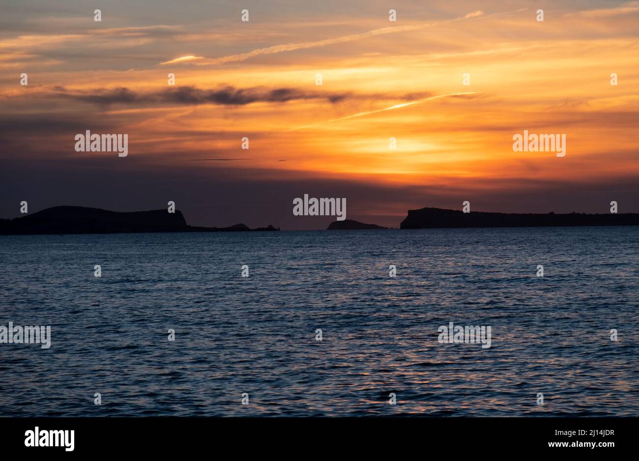 Famous sunset in Ibiza,Spain Stock Photo - Alamy
