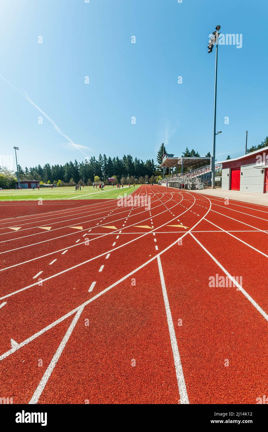 David Douglas High School track and football field in Portland, Oregon ...