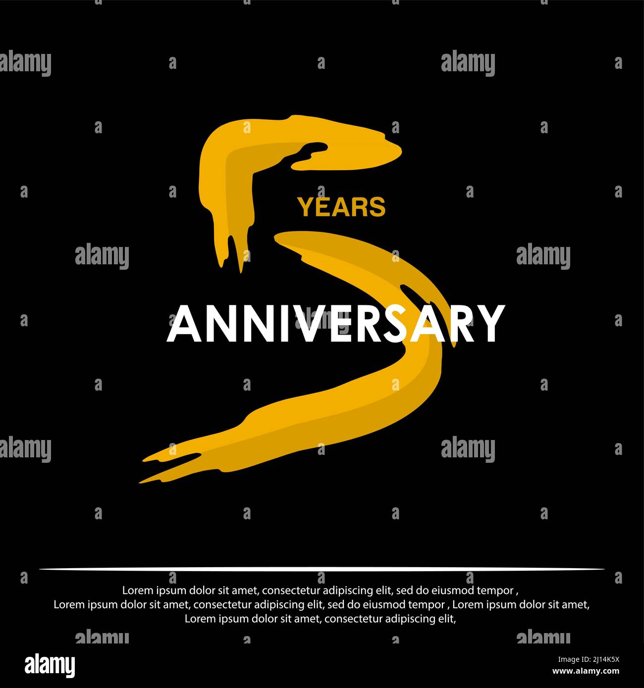 5 years anniversary design template. celebration logo vector Stock Vector Image & Art - Alamy
