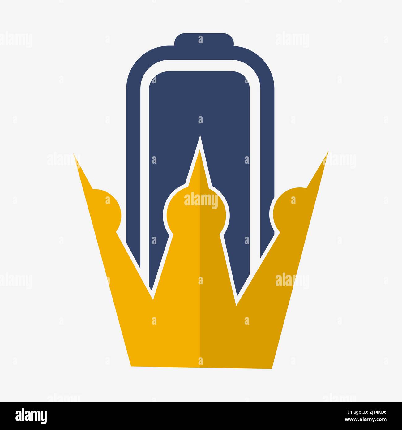 Battery king logo vector. Flat design. Vector Illustration on white ...