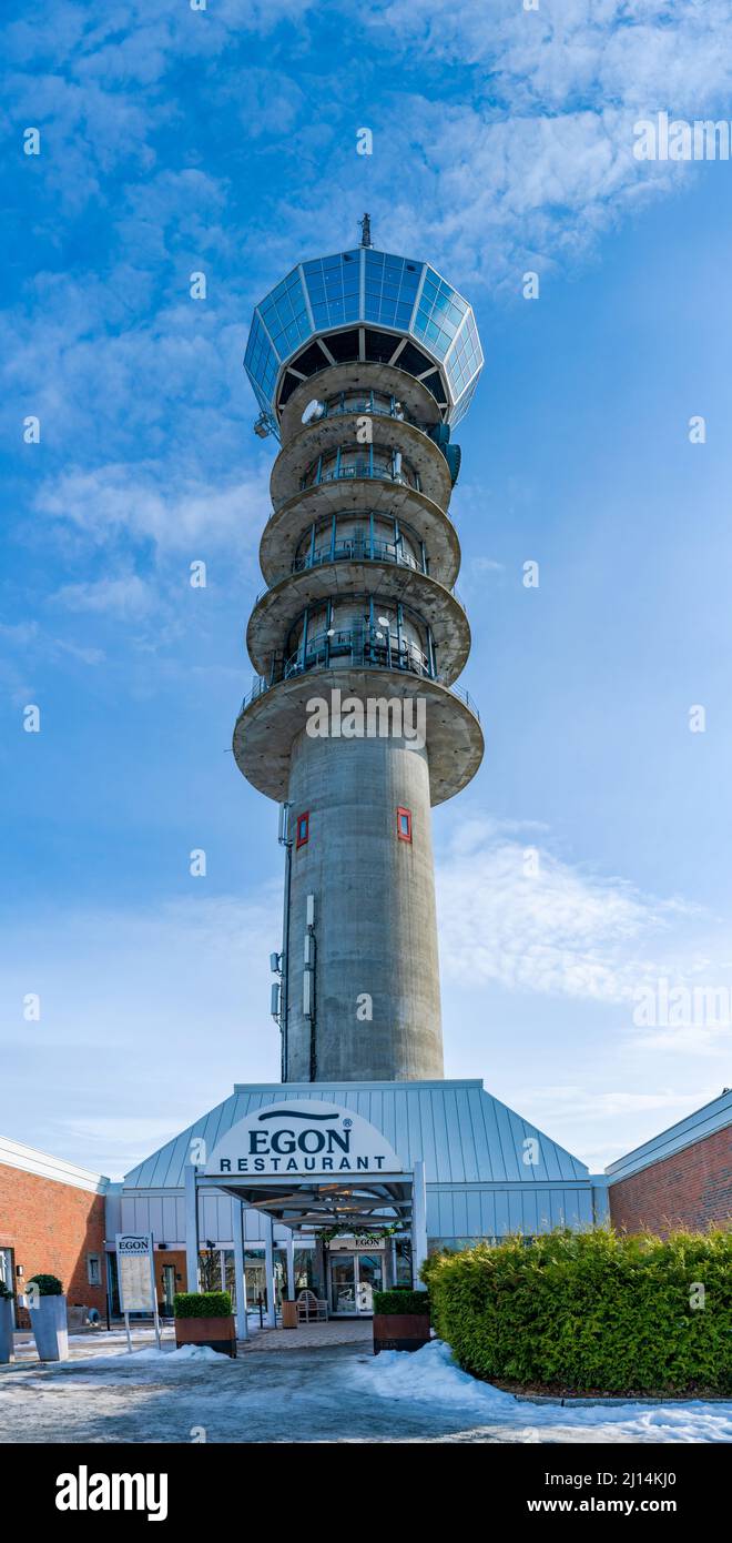TRONDHEIM, NORWAY - MARCH 10, 2022: Egon restaurant at the top of ...