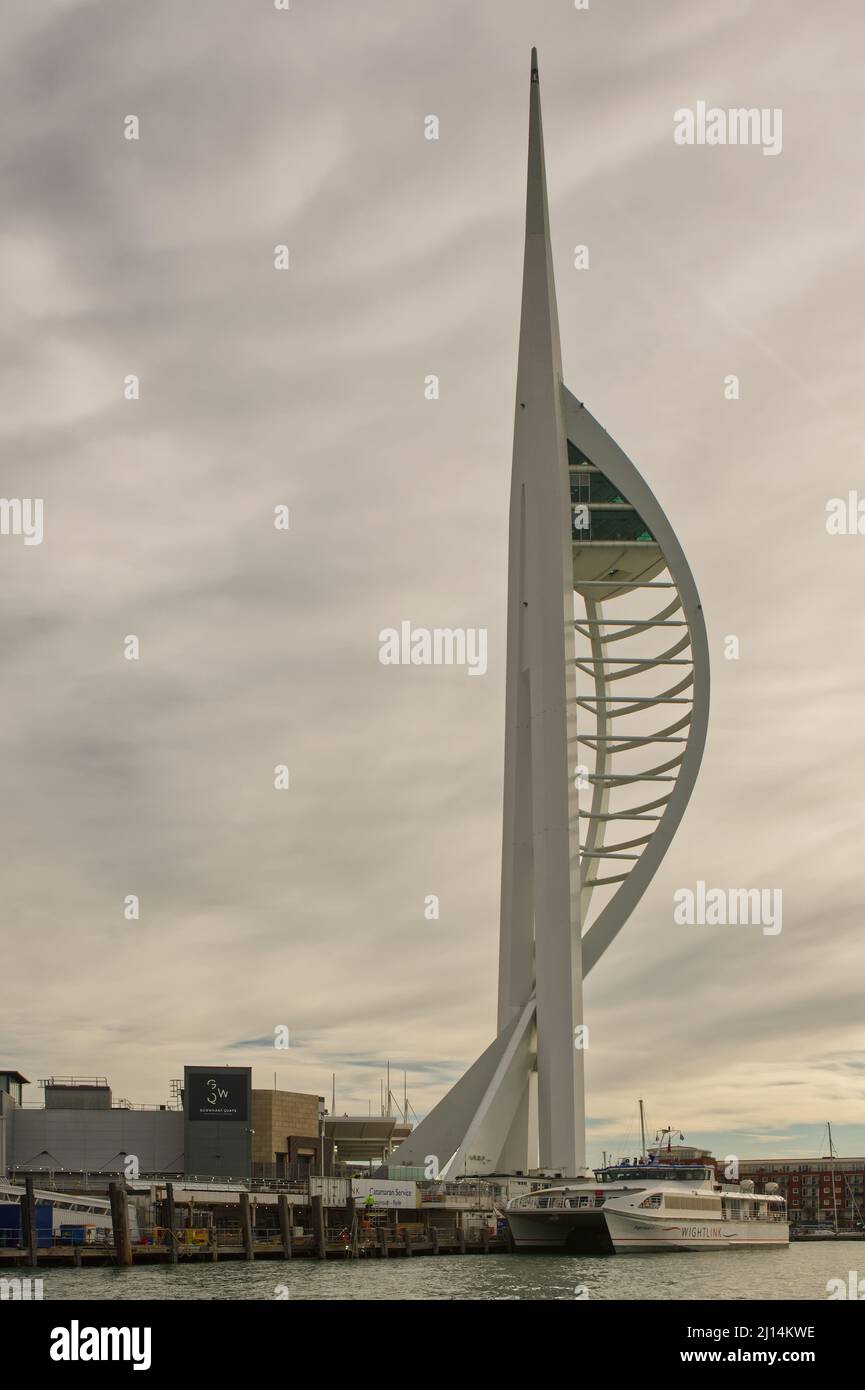 The Spinnaker Tower viewing platform at Gunwharf Quays in Portsmouth ...