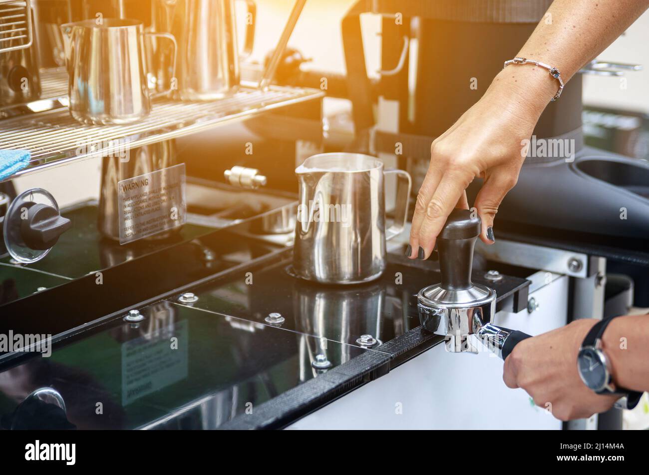 Coffee making process hi-res stock photography and images - Alamy