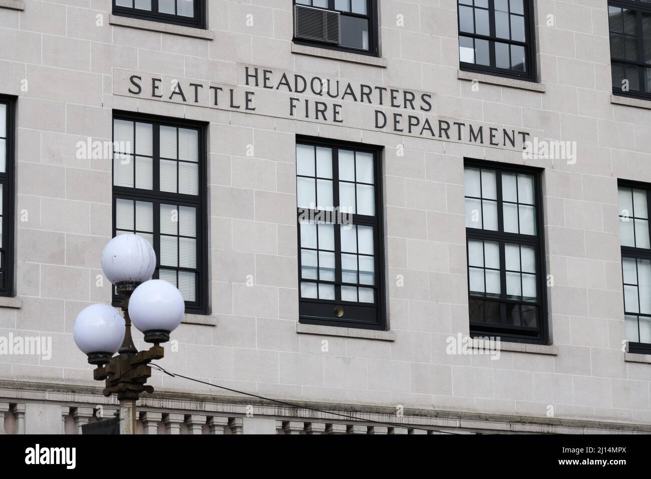 Seattle - March 20, 2022; Building facade with signage for the ...