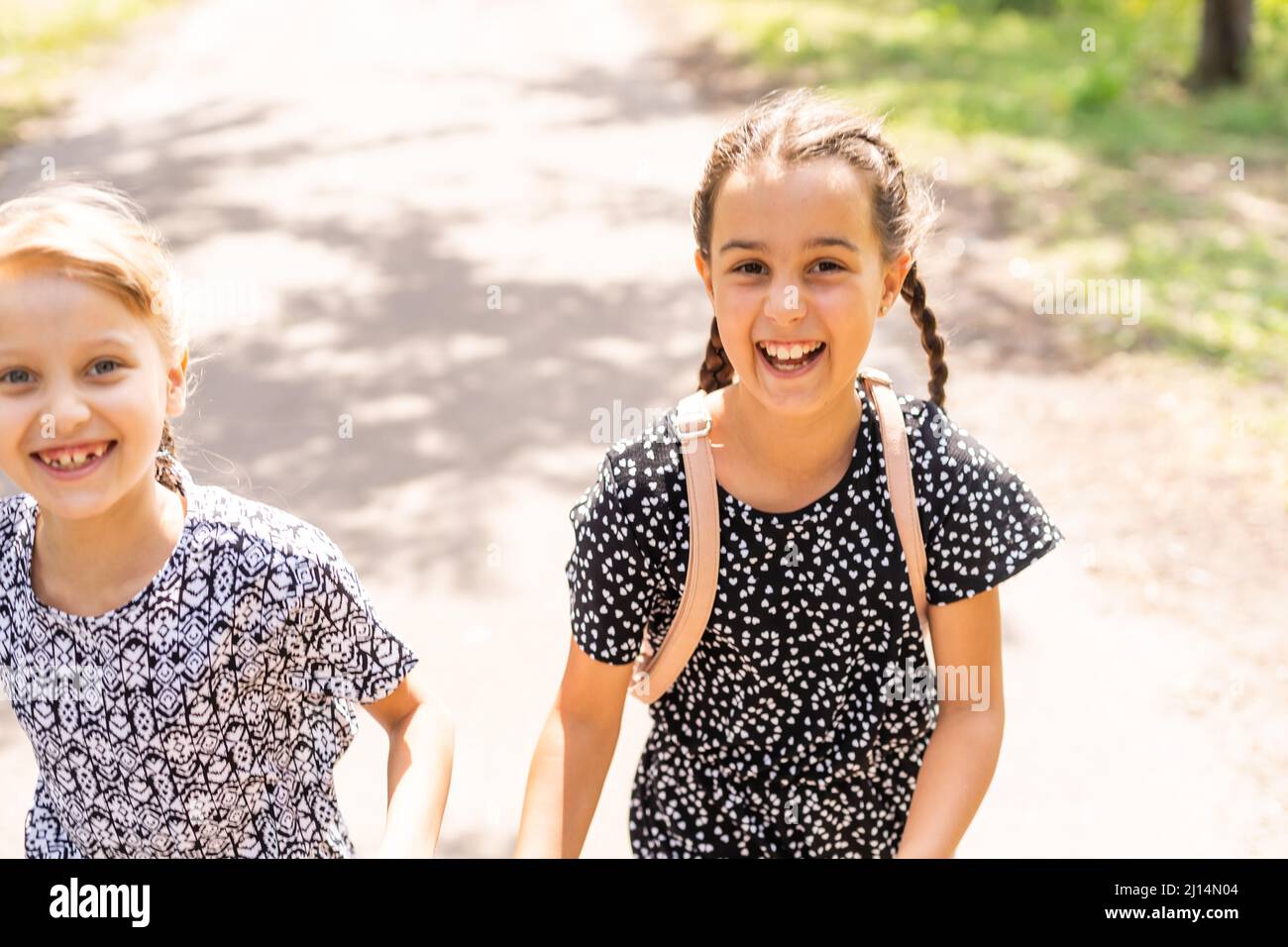 Happy life. Happy smiling friends. Have fun. Happy kids relaxing ...
