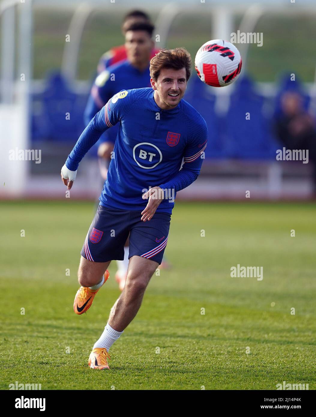 England's Mason Mount during a training session at St George's Park ...