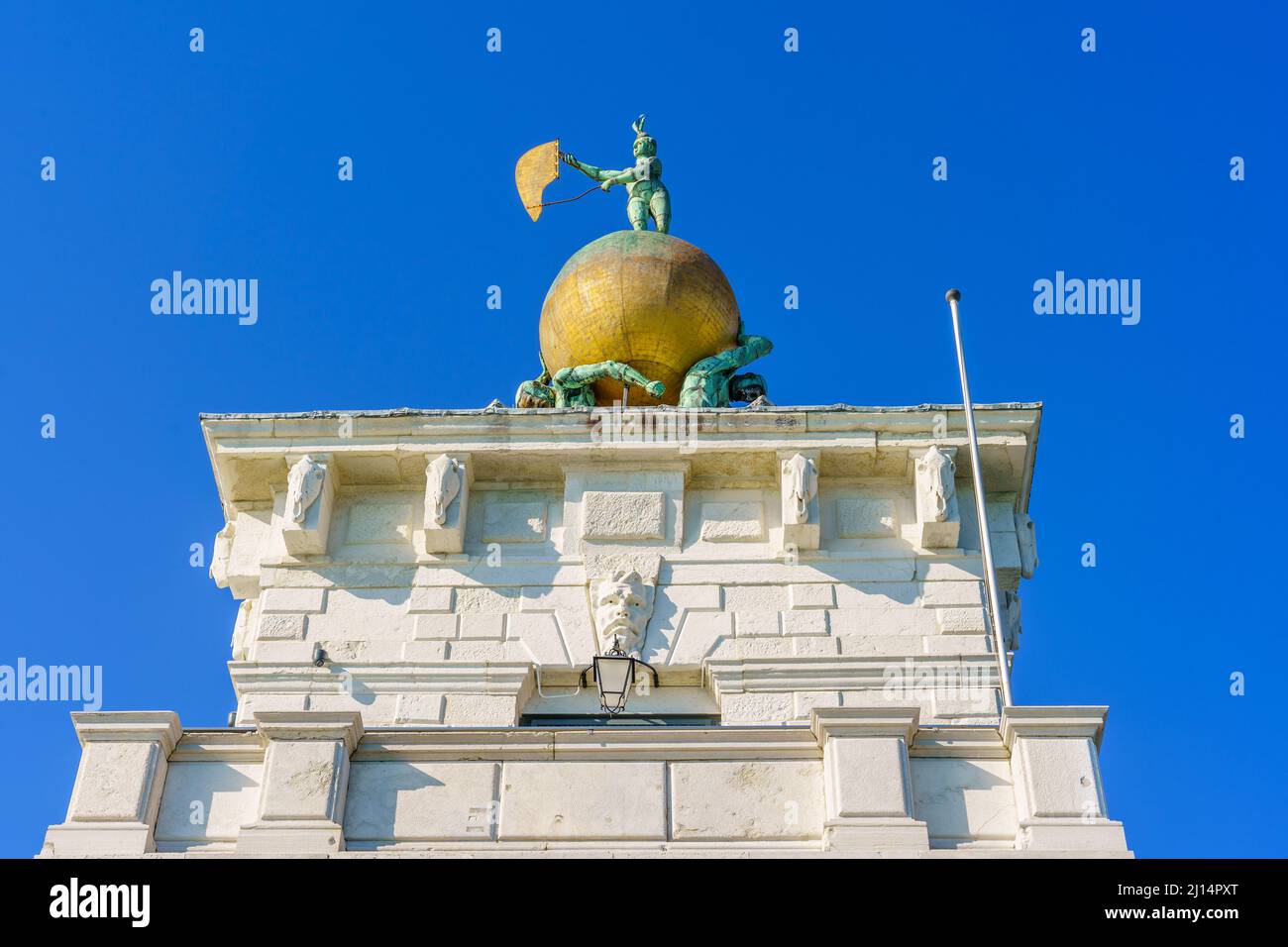 The Fortune statue on Punta della Dogana art museum, made by Bernardo ...