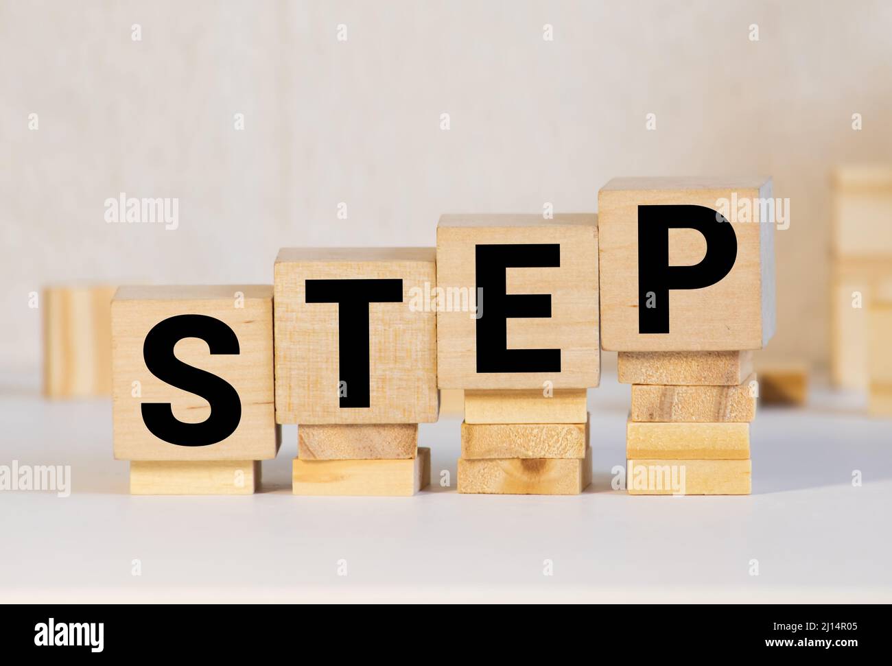 step word made with wooden blocks, concept Stock Photo - Alamy
