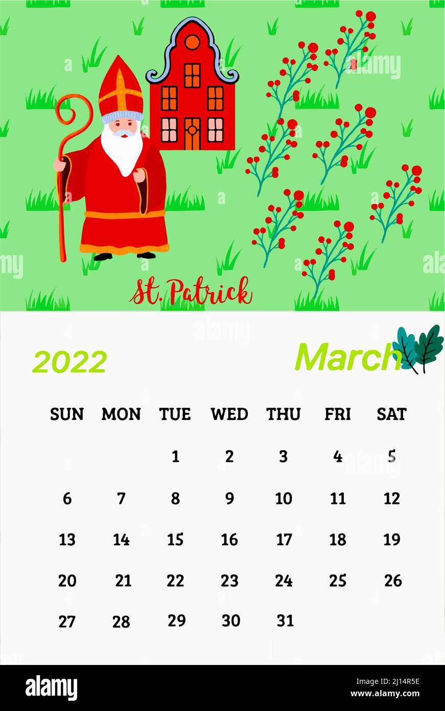 March calendar illustration hi-res stock photography and images - Alamy