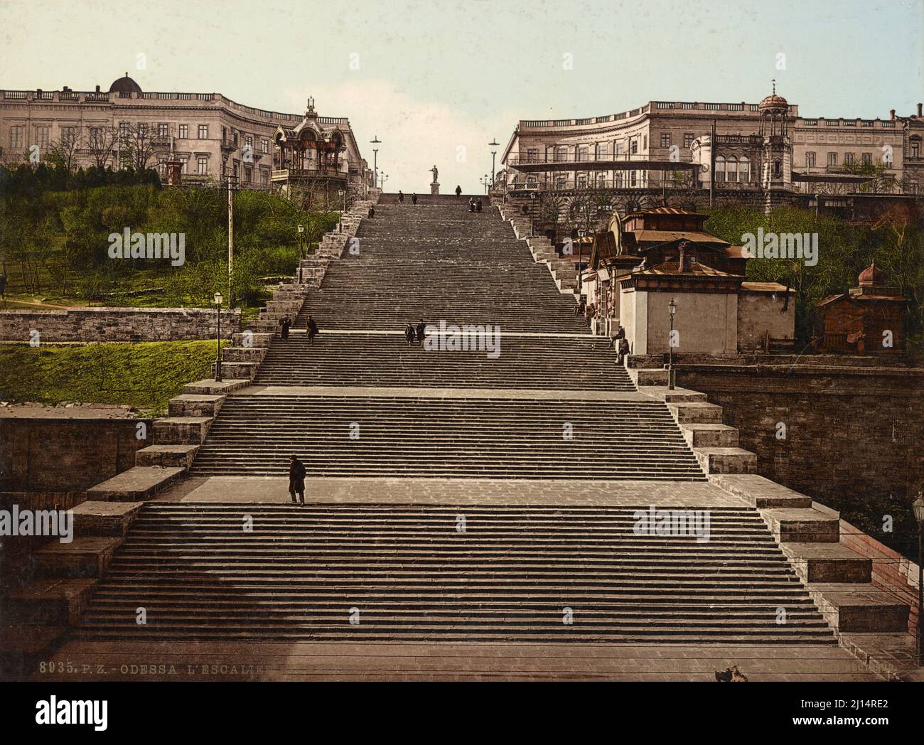 Vintage photochrom print ca. 1890-1900 of the Odessa Steps ( Potemkin ...