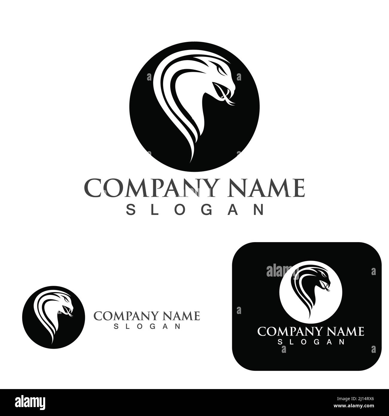 viper snake logo design element danger snake icon. viper symbol Stock ...