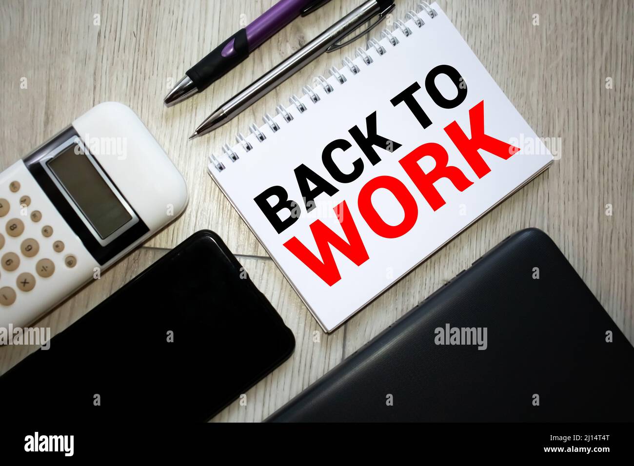 Back to Work sign with clouds and sky background Stock Photo - Alamy