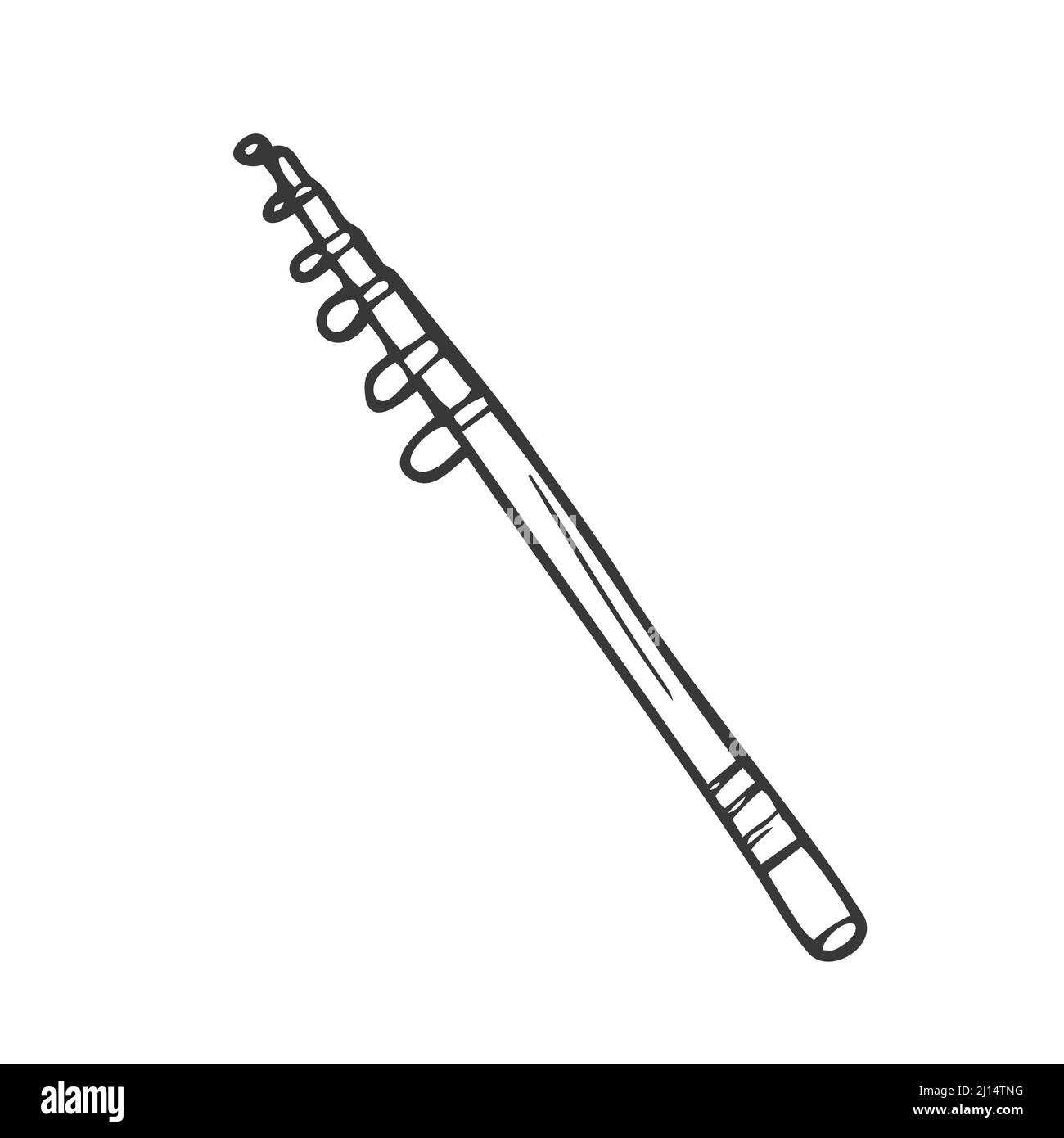 Doodle outline fishing rod icon Stock Vector Image & Art - Alamy