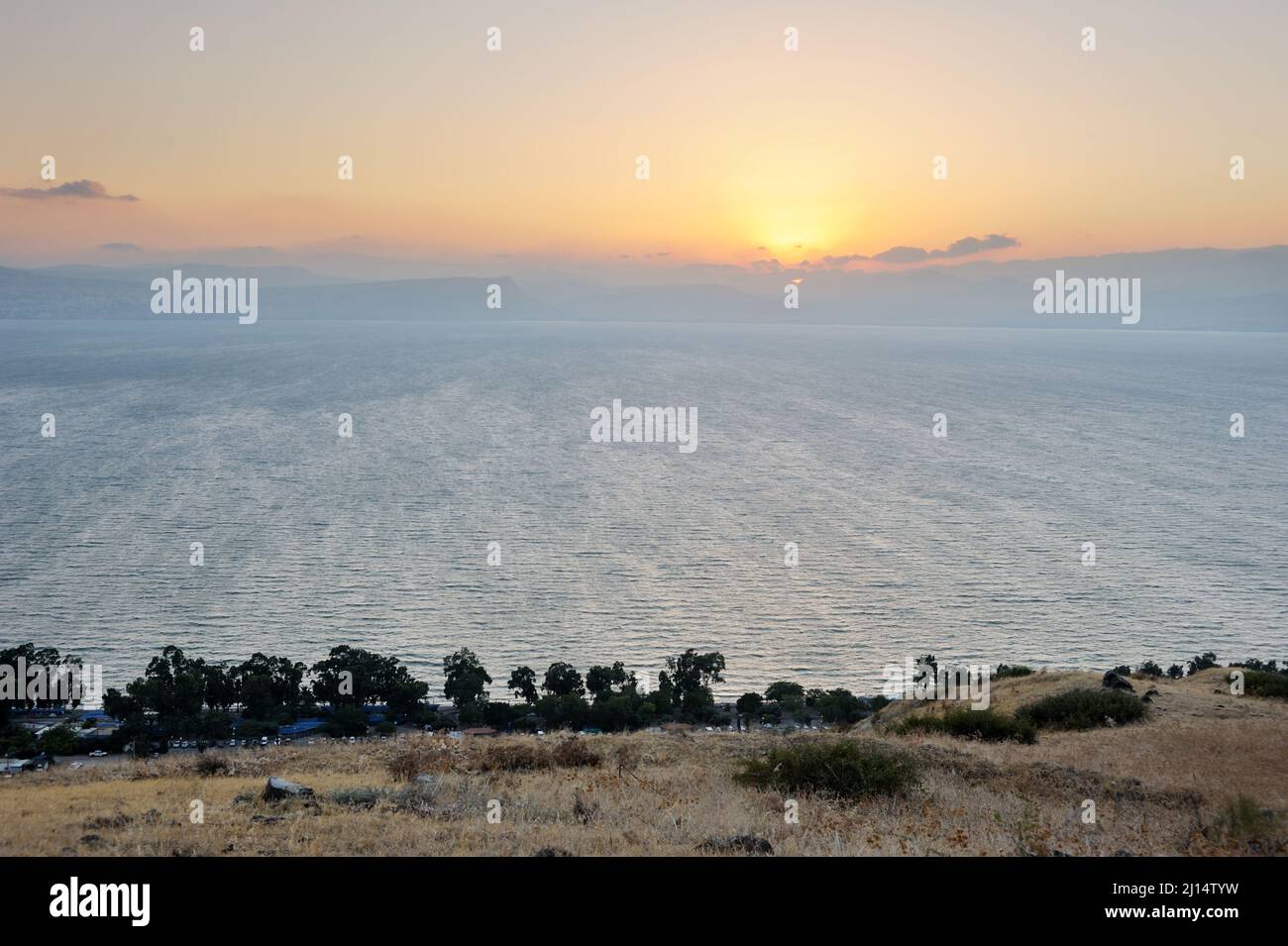 Sea of Galilee (Kinneret), the largest freshwater lake in Israel Stock ...