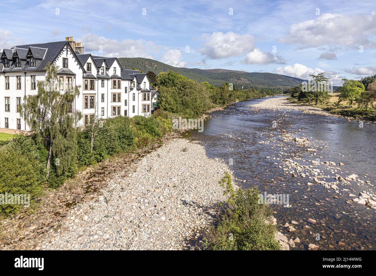 The Monaltrie beside the River Dee at Ballater, Aberdeenshire, Scotland ...