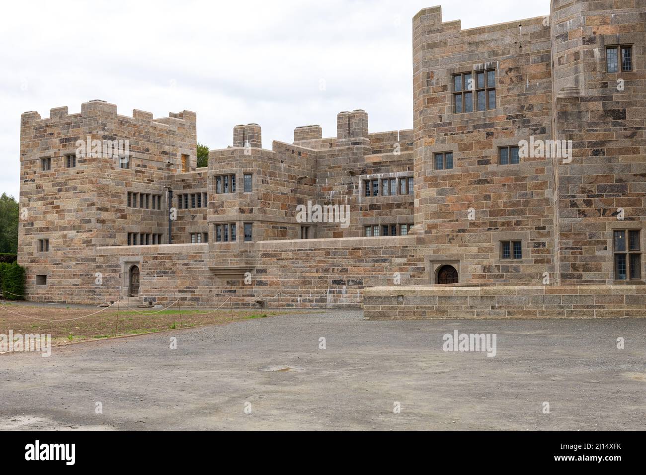 Drewsteignton.Devon.United Kingdom.July 31st 2021.View of castle Drogo ...