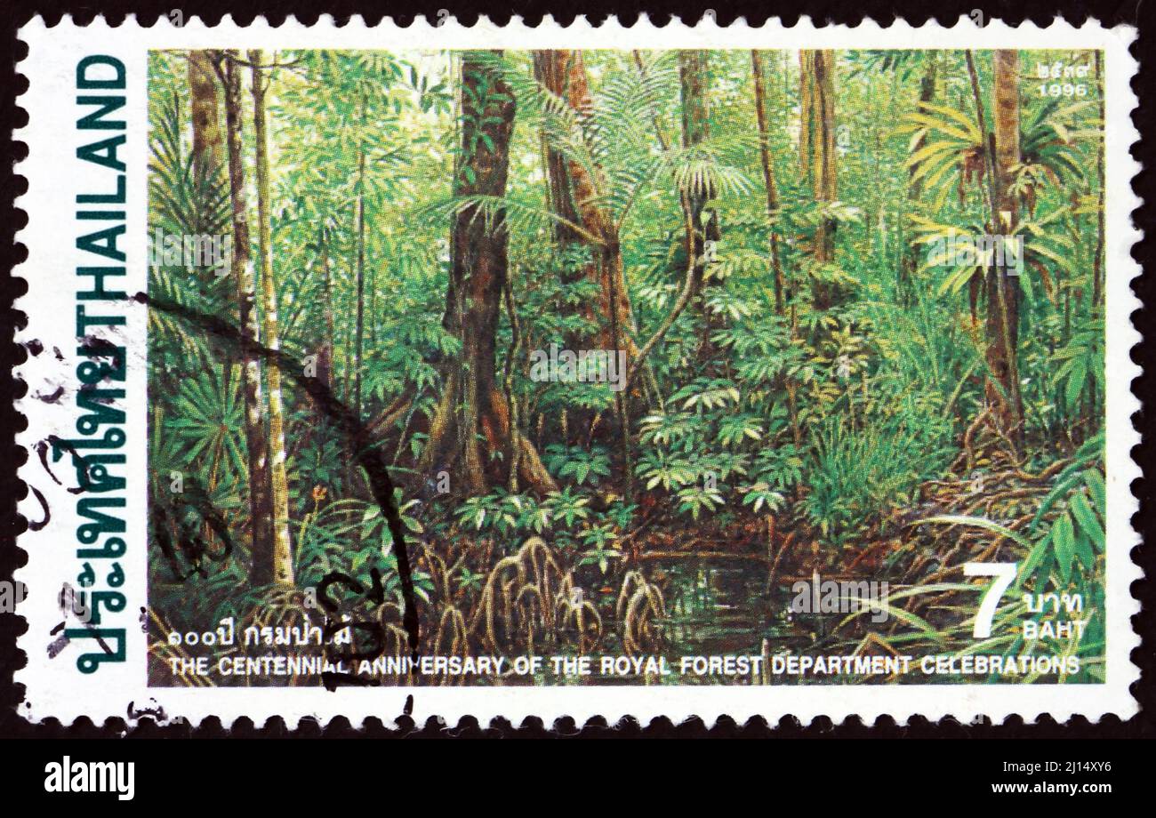 THAILAND - CIRCA 1996: a stamp printed in Thailand shows swamp, is a ...