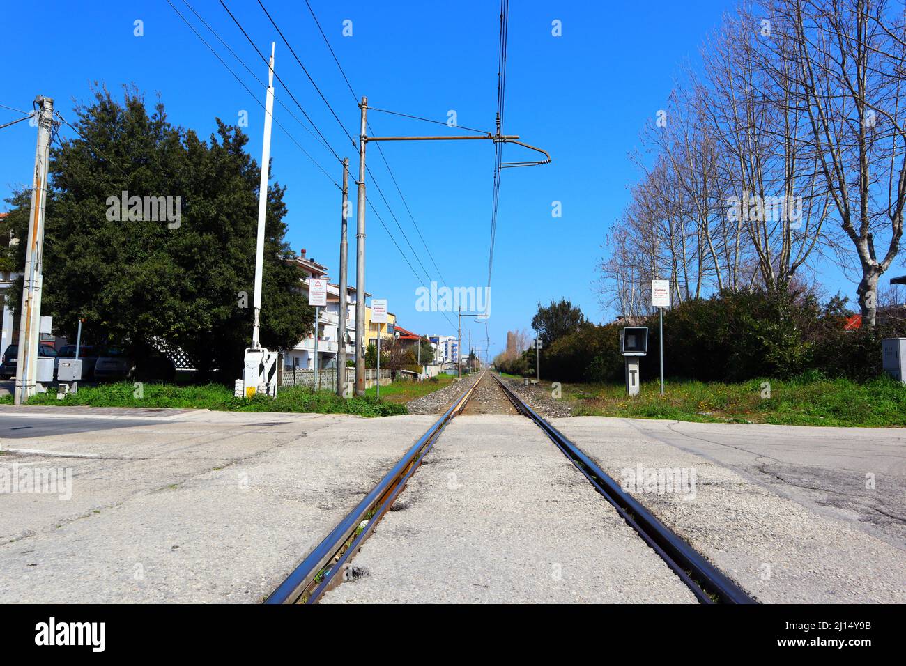 Level crossing railway without barriers hi-res stock photography and ...