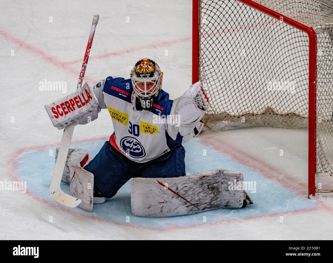 Lausanne, Vaudoise Arena, Switzerland. 22nd Mar, 2022: Janne Juvonen ...