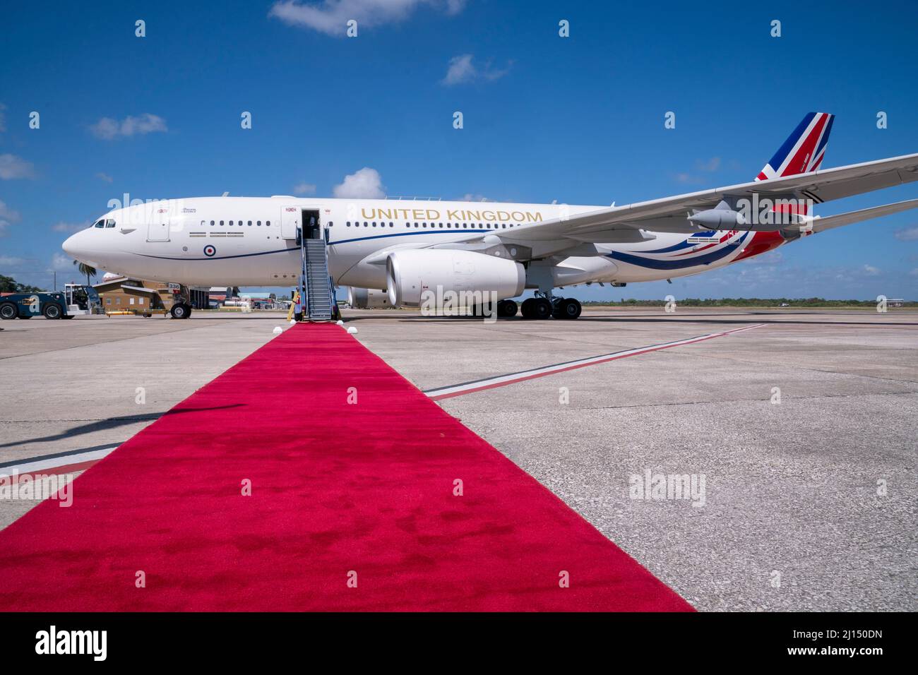 RAF Voyager before the Duke and Duchess of Cambridge depart from Philip ...